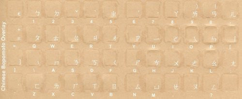 Chinese Bopomofo Keyboard Stickers Lexan Polycarbonate Adhesive